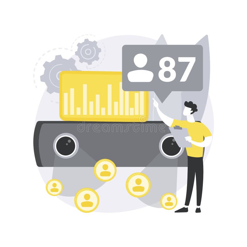 People Counter System Abstract Concept Vector Illustration. Stock ...