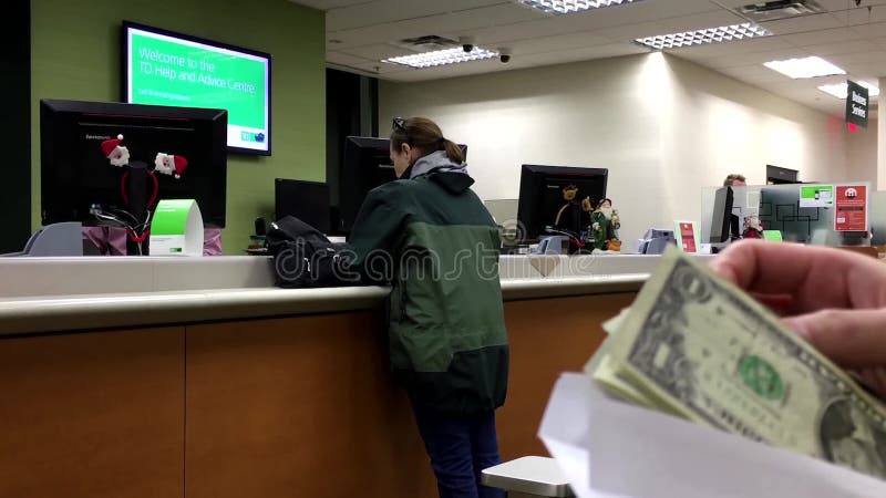 People at Counter Talking To the Teller Stock Video - Video of public ...