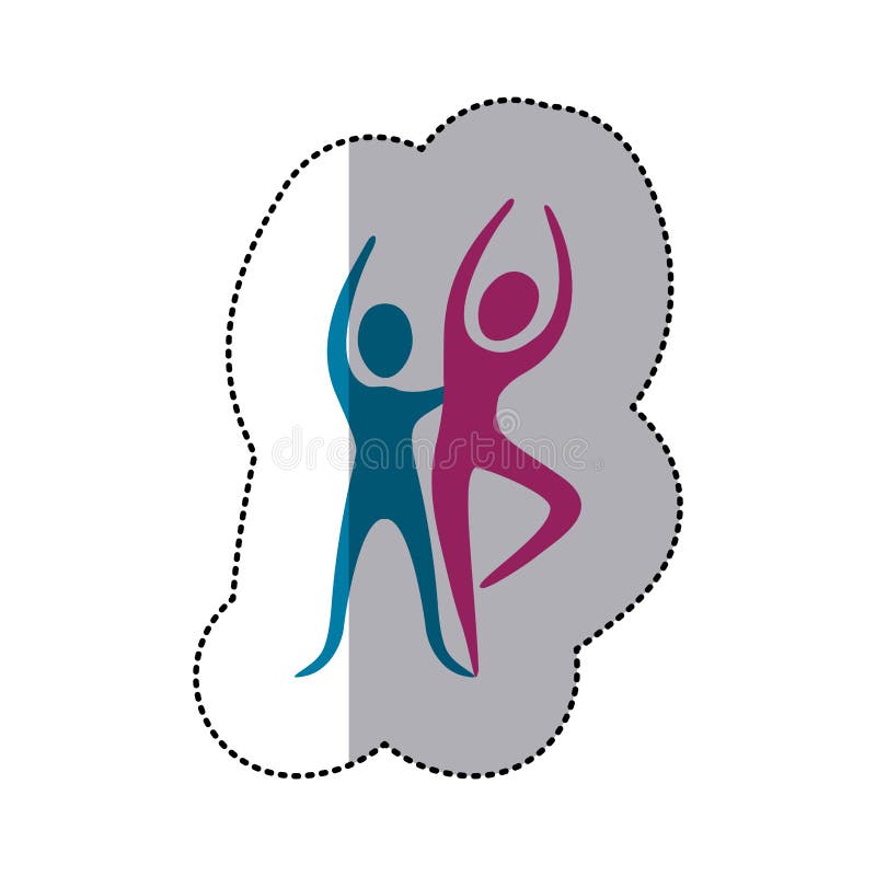 People couple dancing icon stock illustration. Illustration of male ...