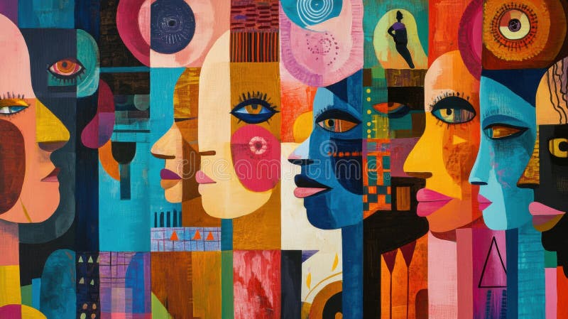 People Creating Art Inspired by Global Cultural Diversity Stock ...