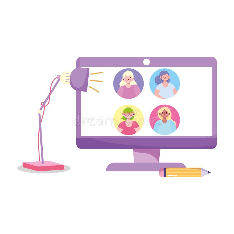 People Creativity and Technology, Computer Idea Lamp and Pencil Stock ...