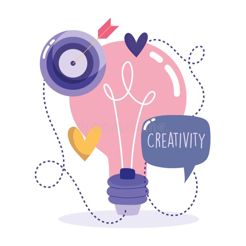 People Creativity Technology, Light Bulb Target Idea Innovation Stock ...