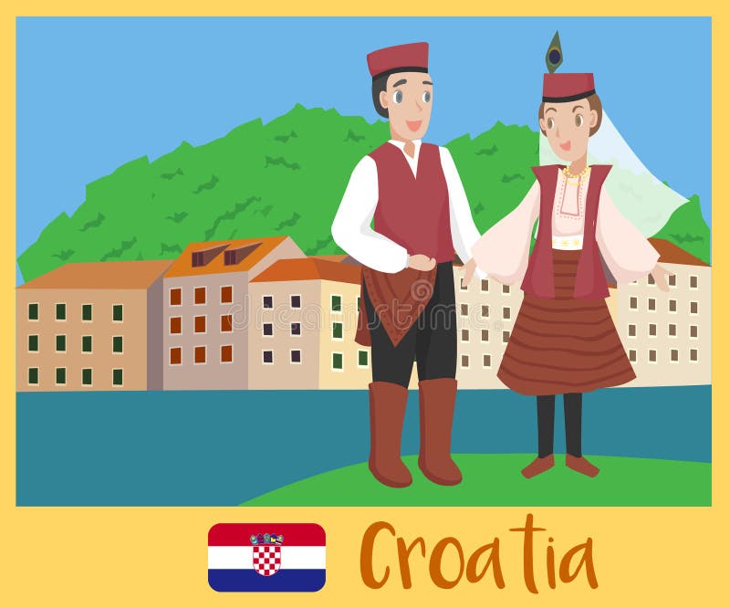Traditional Costume Croatia Stock Illustrations – 15 Traditional ...