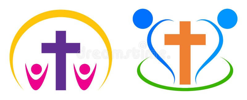 People with cross stock vector. Illustration of entrance - 41024747