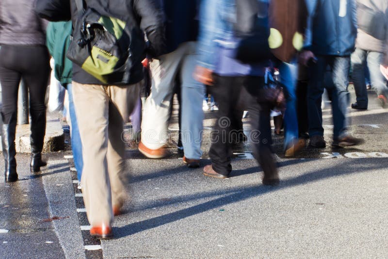 People crossing the street stock image. Image of marks - 24443601