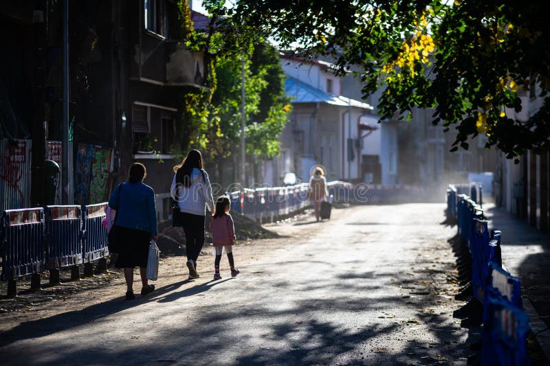 People Crossing the Street. Bucharest, Romania, 2023 Editorial Stock ...