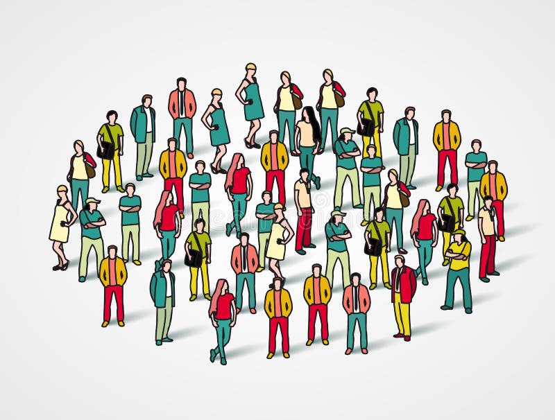 People crowd background. stock vector. Illustration of adult - 99834945