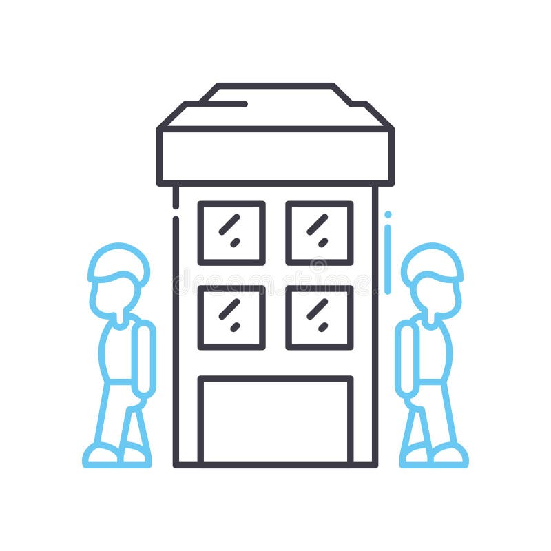 People in Crowd Line Icon, Outline Symbol, Vector Illustration, Concept ...