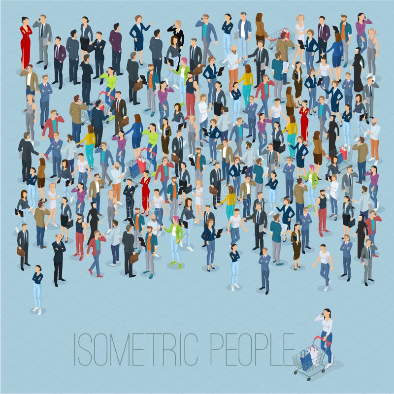 People Crowd. Vector Template Stock Vector - Illustration of family ...