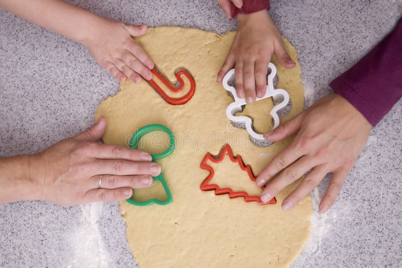 People cutting out cookies stock image. Image of domestic - 11469827