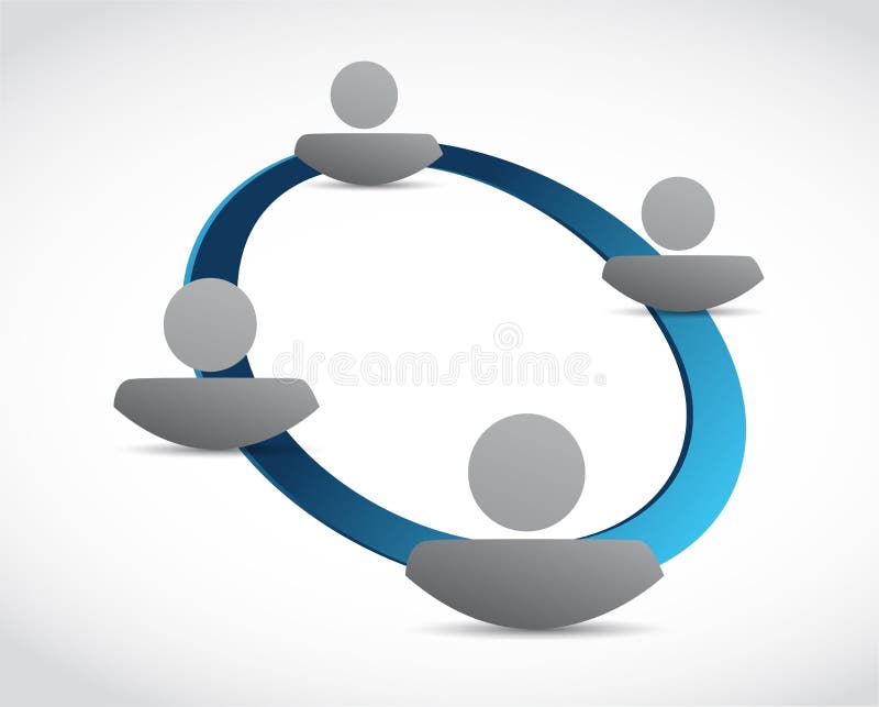 Integration People Cycle Sign Illustration Stock Illustration ...