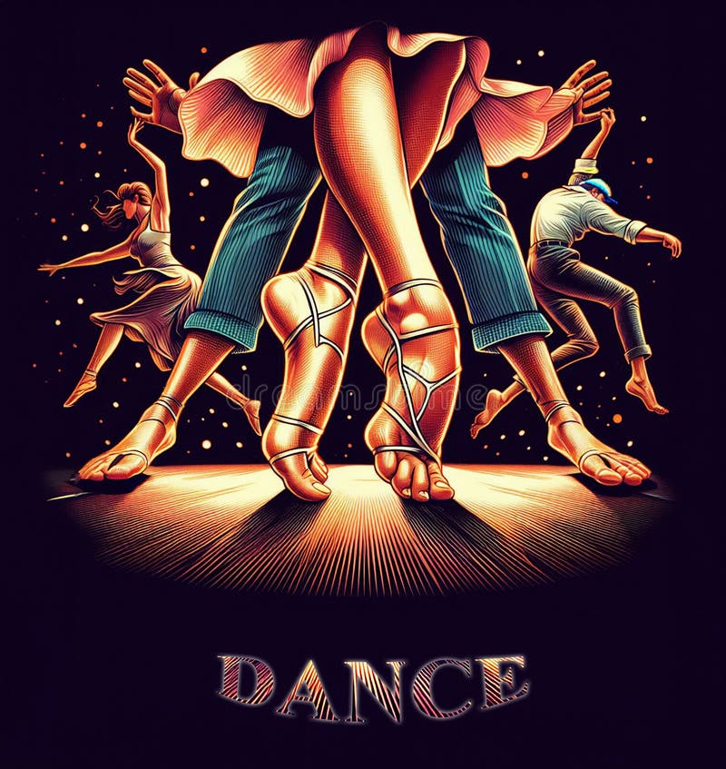People Dance on the Dance Floor. Poster for Dance Schools and ...