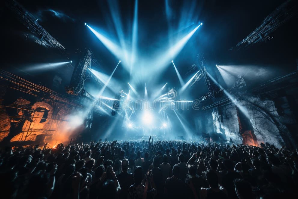 People Dancing in a Club on a Techno Party Stock Illustration ...