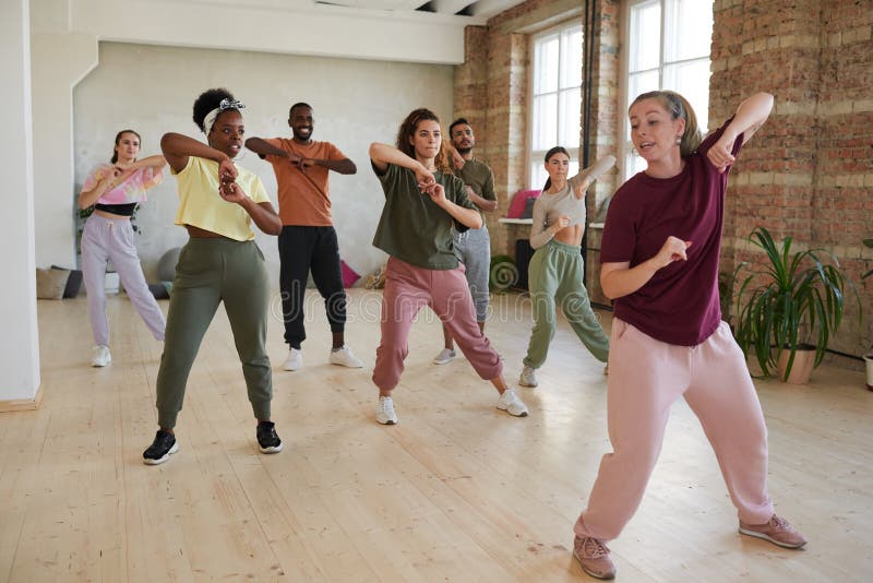 People dancing in gym stock image. Image of practicing - 200297243