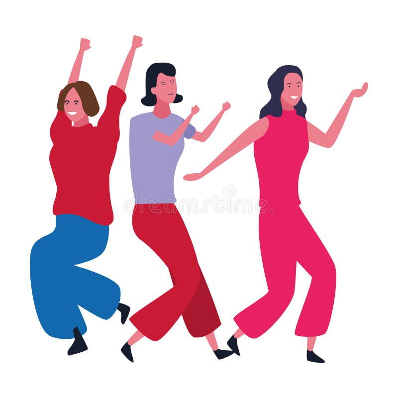People Dancing and Having Fun Stock Vector - Illustration of anonymous ...