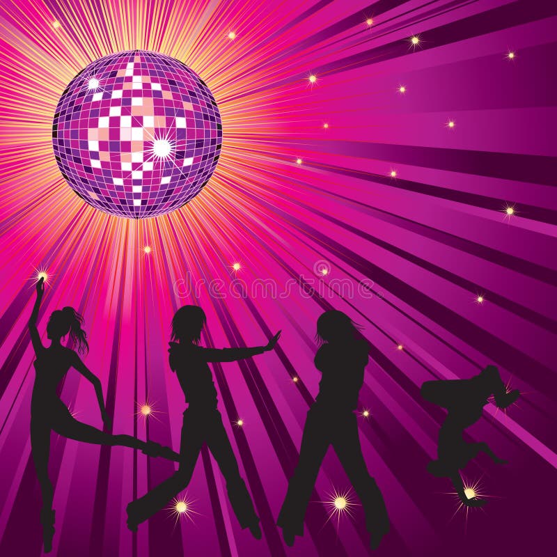 Vector Background With People Dancing In Nightclub Stock Vector ...