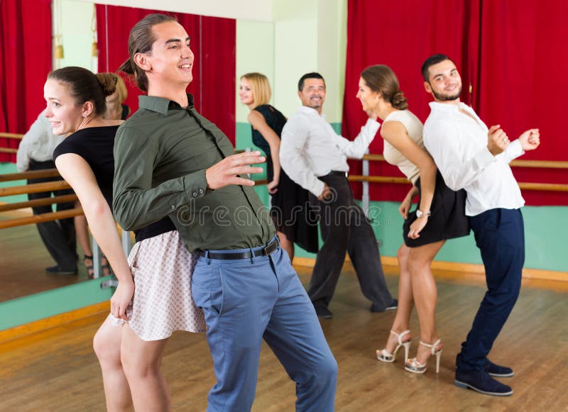 People Dancing Rock-and-roll Stock Image - Image of indoor, fashion ...
