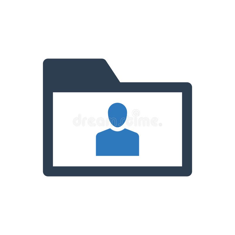 People data folder icon stock illustration. Illustration of account ...