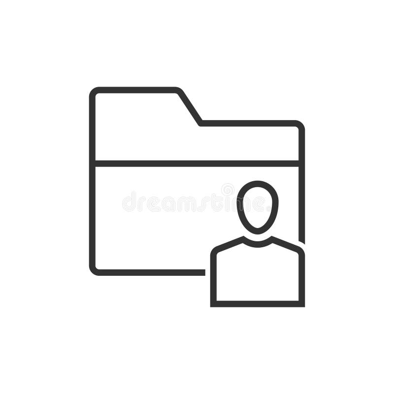 People data folder icon stock illustration. Illustration of document ...