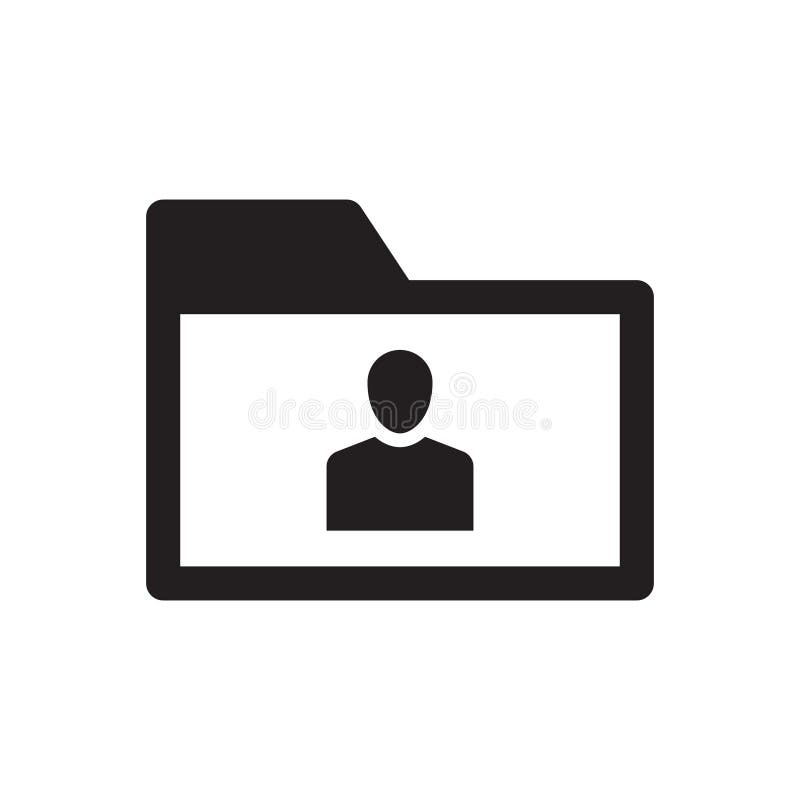 People data - folder icon stock vector. Illustration of document ...