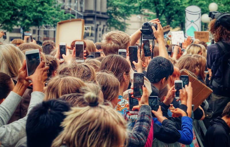 People on Demonstration for the Climate Editorial Photo - Image of ...