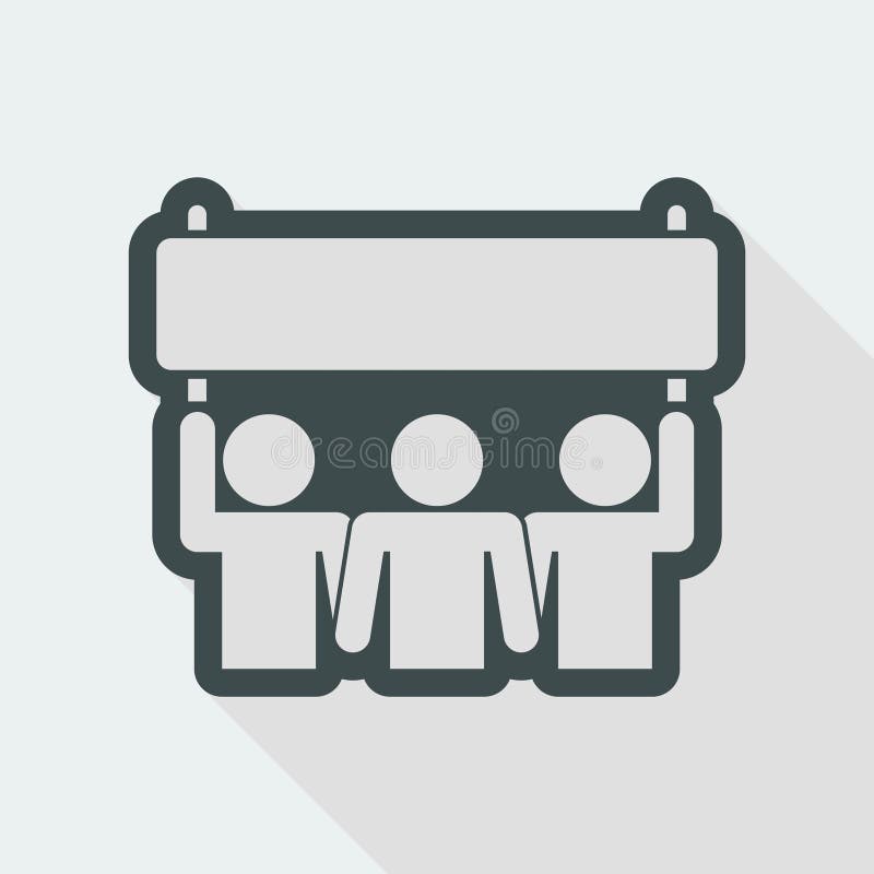 People demonstration icon stock vector. Illustration of cartel - 117820832