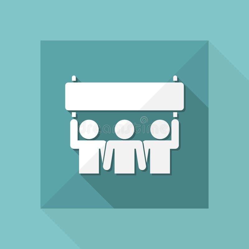 People demonstration icon stock vector. Illustration of demonstration ...