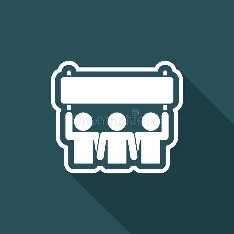 People demonstration icon stock vector. Illustration of protest - 118519277