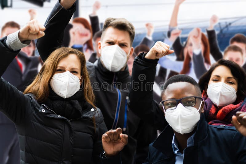 People Demonstration Protest Event Stock Photo - Image of kn95, march ...