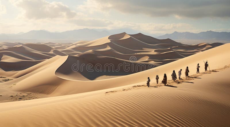 People in the Desert, Desert with Desert Sand, Desert Scene with Sand ...