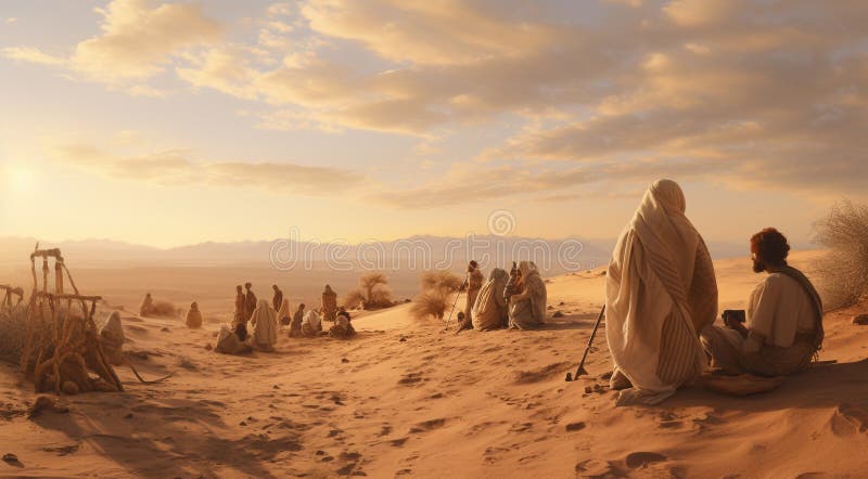 People in the Desert, Desert with Desert Sand, Desert Scene with Sand ...