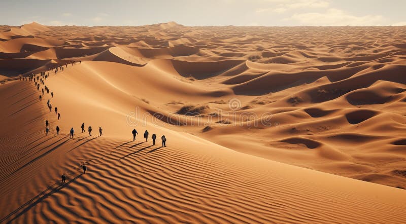 People in the Desert, Desert with Desert Sand, Desert Scene with Sand ...