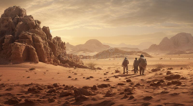 People in the Desert, Desert with Desert Sand, Desert Scene with Sand ...