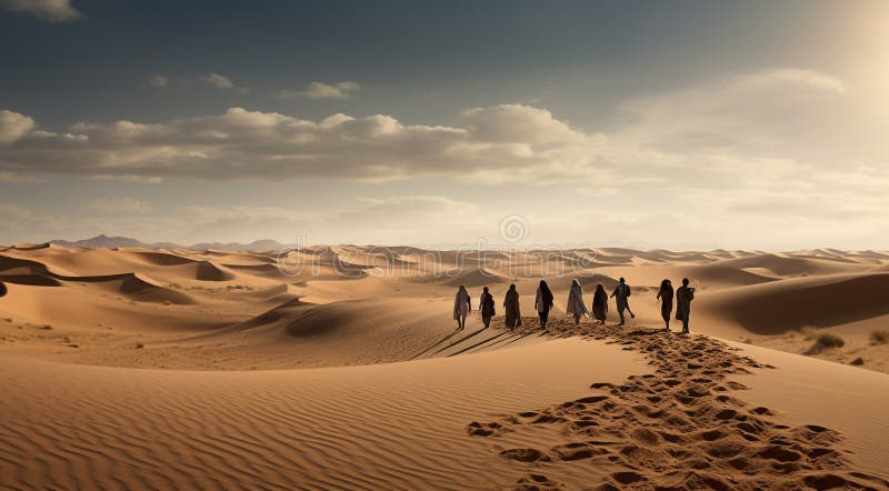People in the Desert, Desert with Desert Sand, Desert Scene with Sand ...