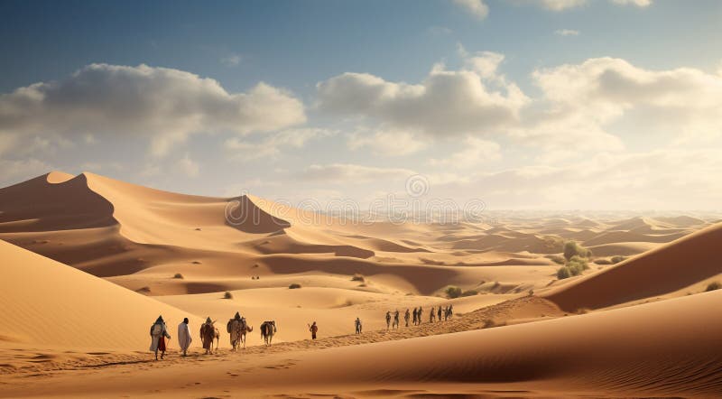 People in the Desert, Desert with Desert Sand, Desert Scene with Sand ...