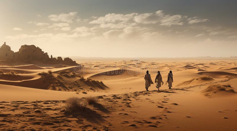 People in the Desert, Desert with Desert Sand, Desert Scene with Sand ...