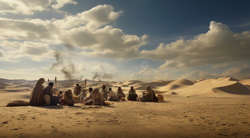 People in the Desert, Desert with Desert Sand, Desert Scene with Sand ...