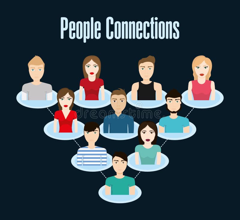 People Design. Connection Icon. Colorfull Illustration, Graphic Stock ...