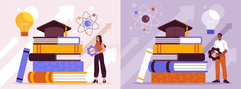People develop knowledge stock illustration. Illustration of ...