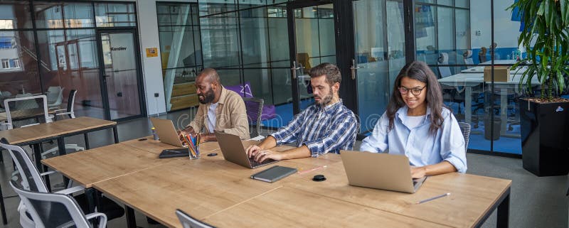 People Developing Knowledge for Job on Workplace Stock Photo - Image of ...