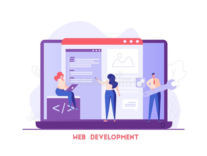 People Developing Mobile or Web Product. Web Development Stock ...