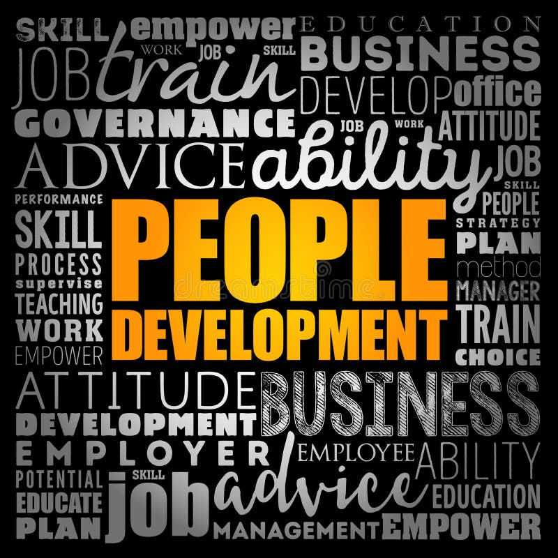 People Development Word Cloud Collage Stock Illustration - Illustration ...