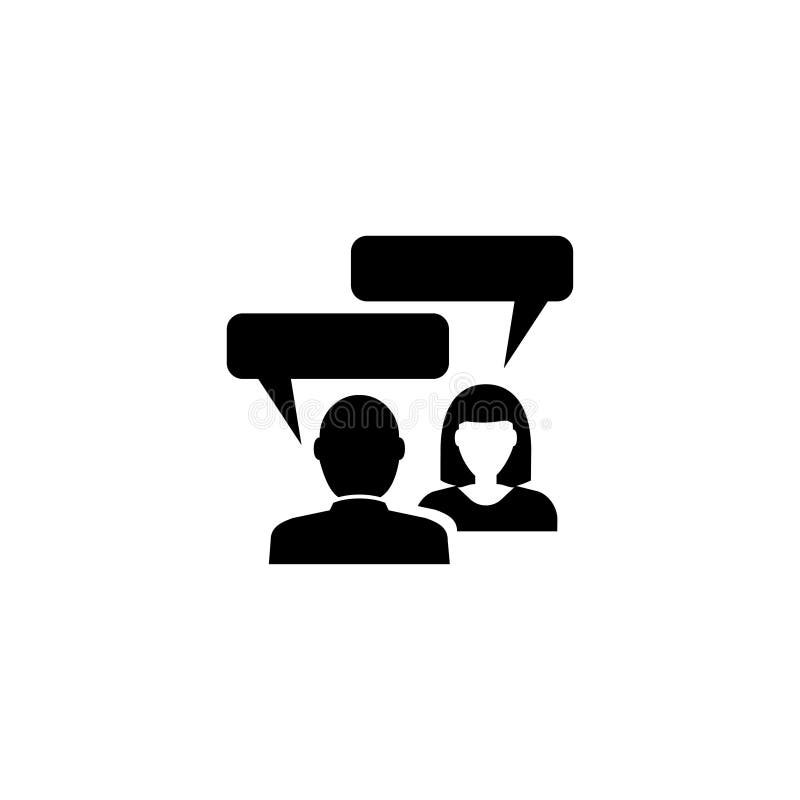 People with Dialog Speech Bubbles Flat Vector Icon Stock Vector ... People with Dialog Speech Bubbles Flat Vector Icon Stock Vector ...