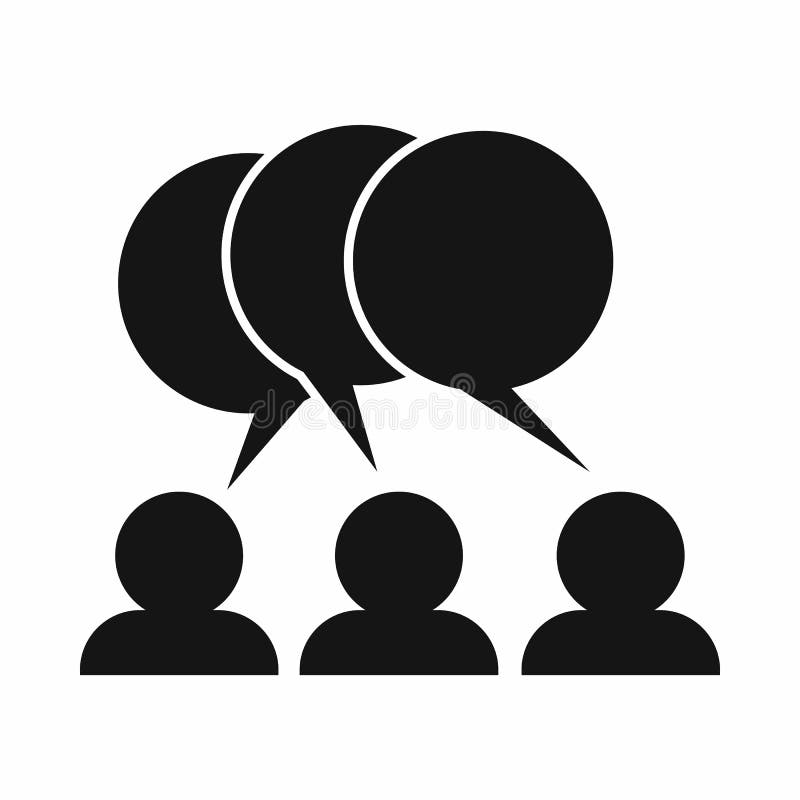 People with Dialog Speech Bubbles Icon Stock Illustration ... People with Dialog Speech Bubbles Icon Stock Illustration ...