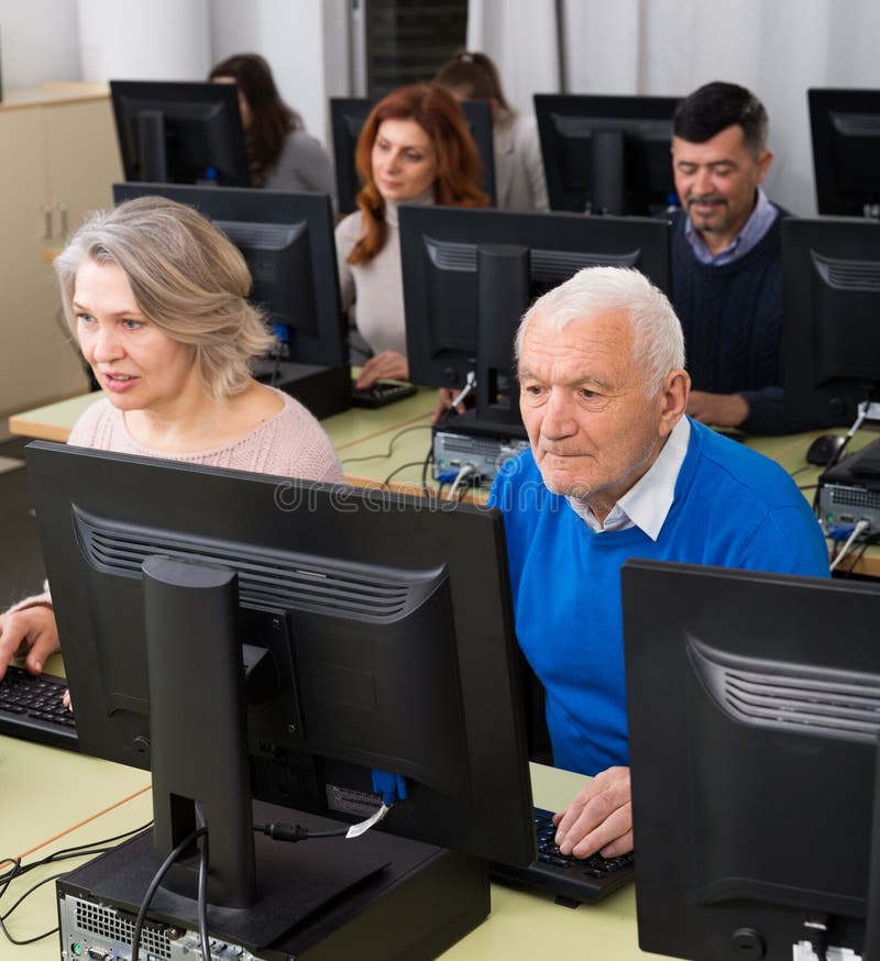 Group Seniors Learning Computers Stock Photos - Free & Royalty-Free ...