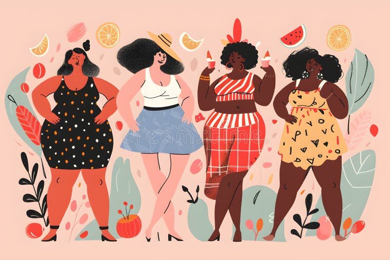 People with Different Body Types Confidently Enjoy Life, an Interracial ...