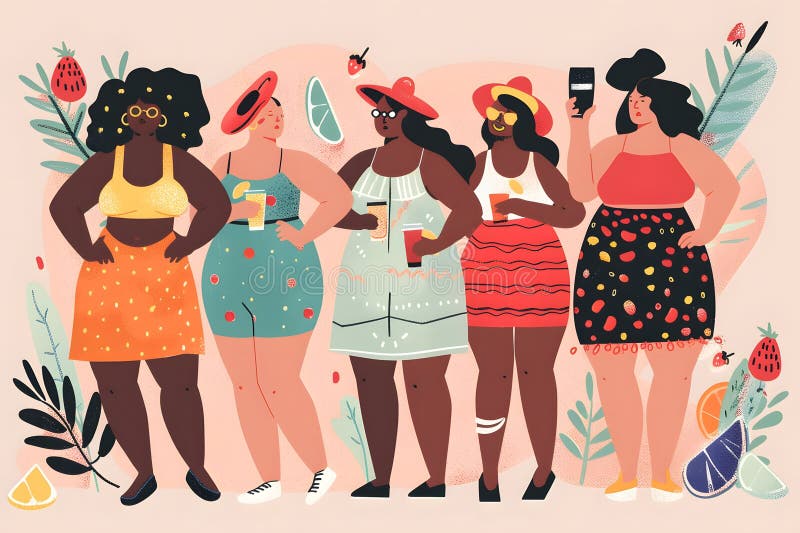 People with Different Body Types Confidently Enjoy Life, an Interracial ...