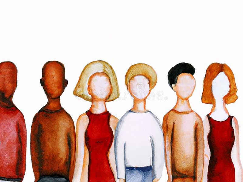 People of Different Ethnicities Stand Side by Side Together - Abstract ...
