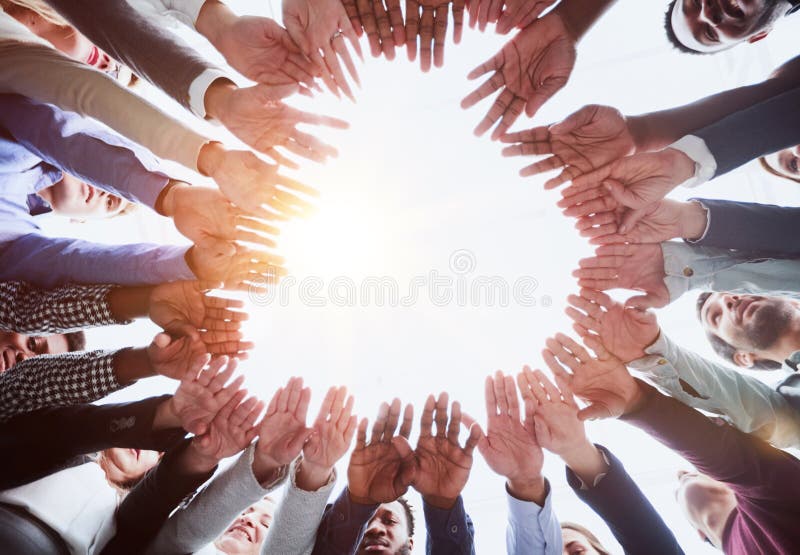 People of Different Ethnicities Uniting To Cooperate Together Stock ...