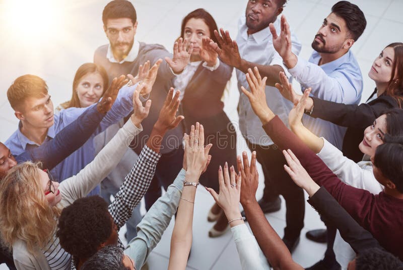 People of Different Ethnicities Uniting To Cooperate Together Stock ...